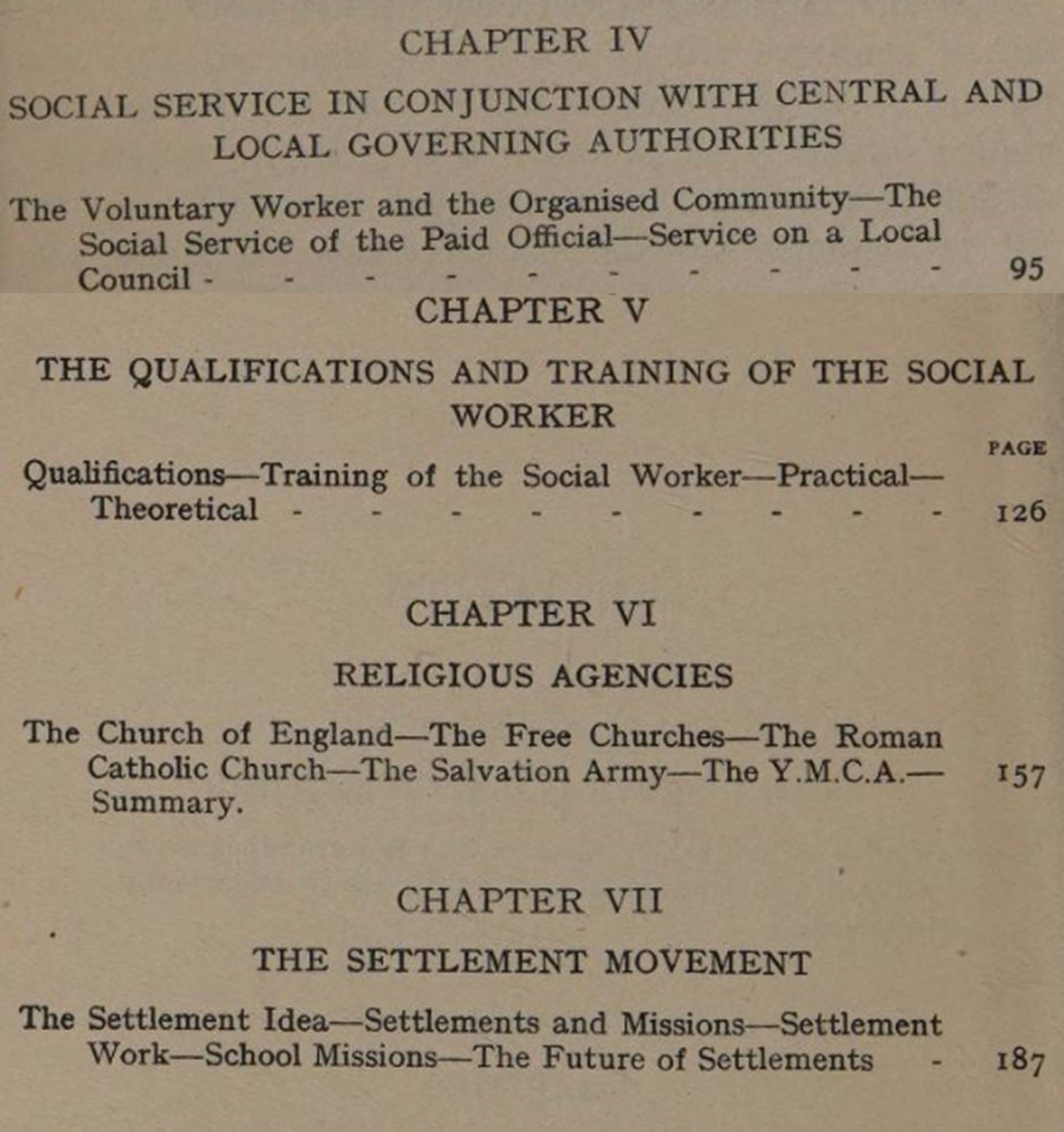 Social work as part of State social service, with settlements as a ...