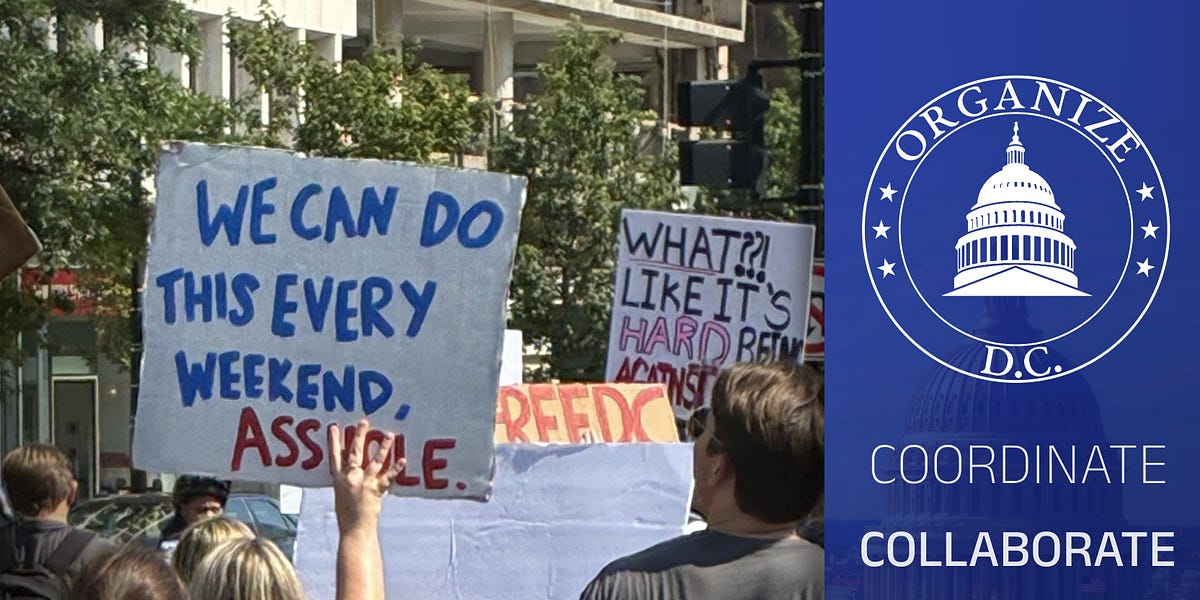 FULL List of DC Protests to STOP the COUP. (8/22/25)