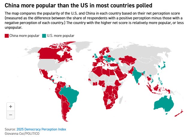 Global opinion collapses for United States and Israel. That's a big ...