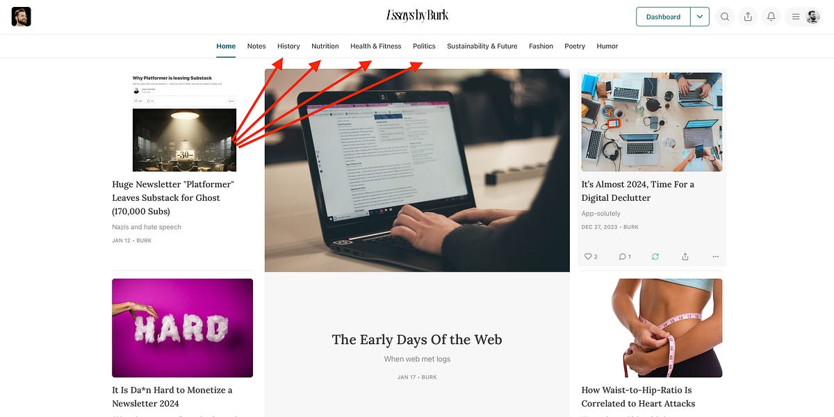How to Use Substack Sections to Organize Multiple Newsletters in One ...