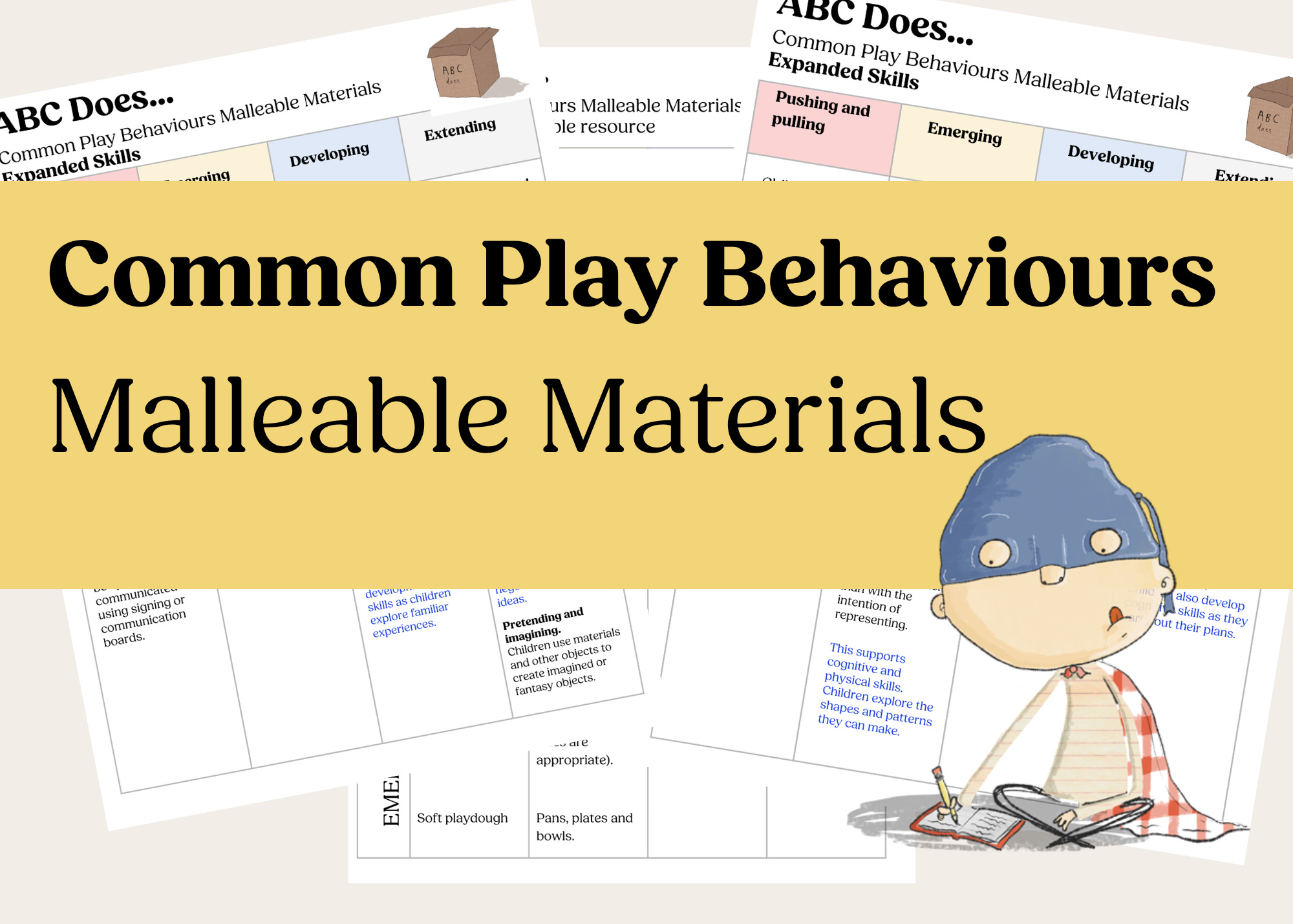 ⭐️ Digital Download - Common Play Behaviours: Malleable Materials