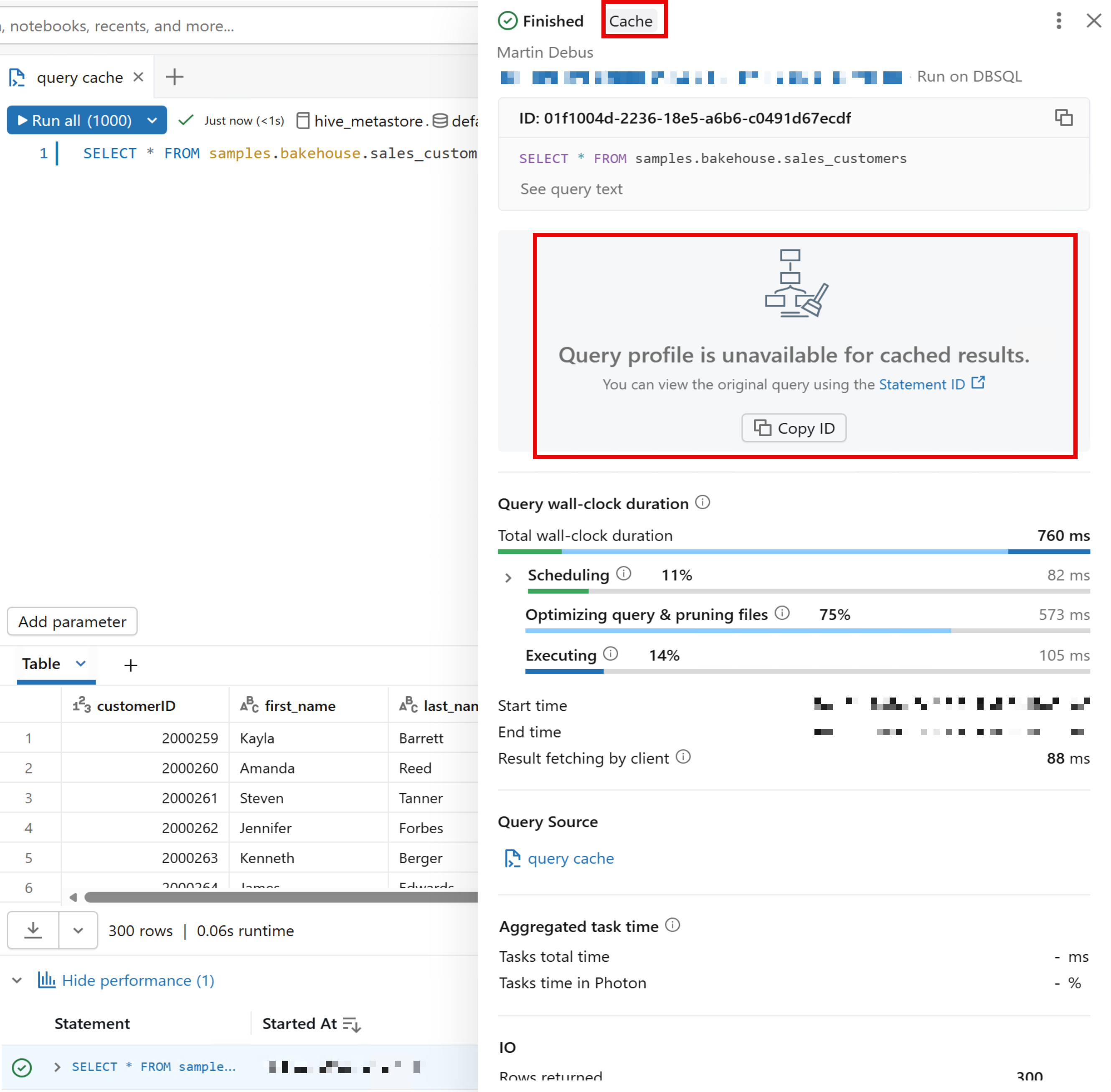 Understanding Query Caching in Databricks SQL Warehouses