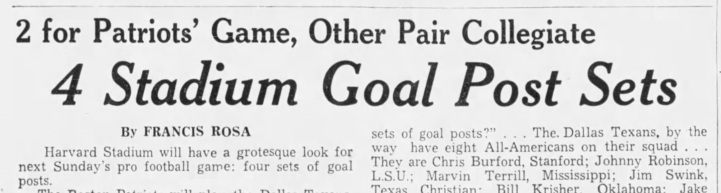 Dualing Goal Posts - Football Archaeology