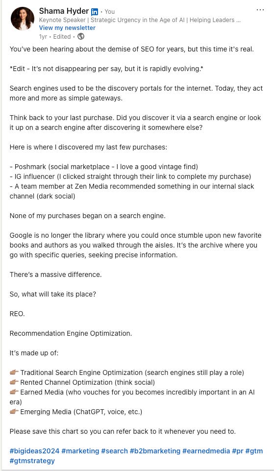 How to Succeed in a Zero Click World - by Shama Hyder