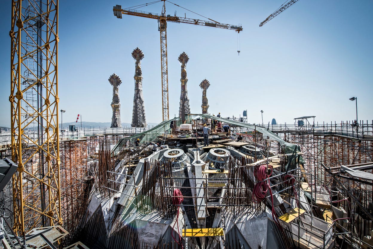 Antoni Gaudí – The ceilings and pillars of La Sagrada Familia
