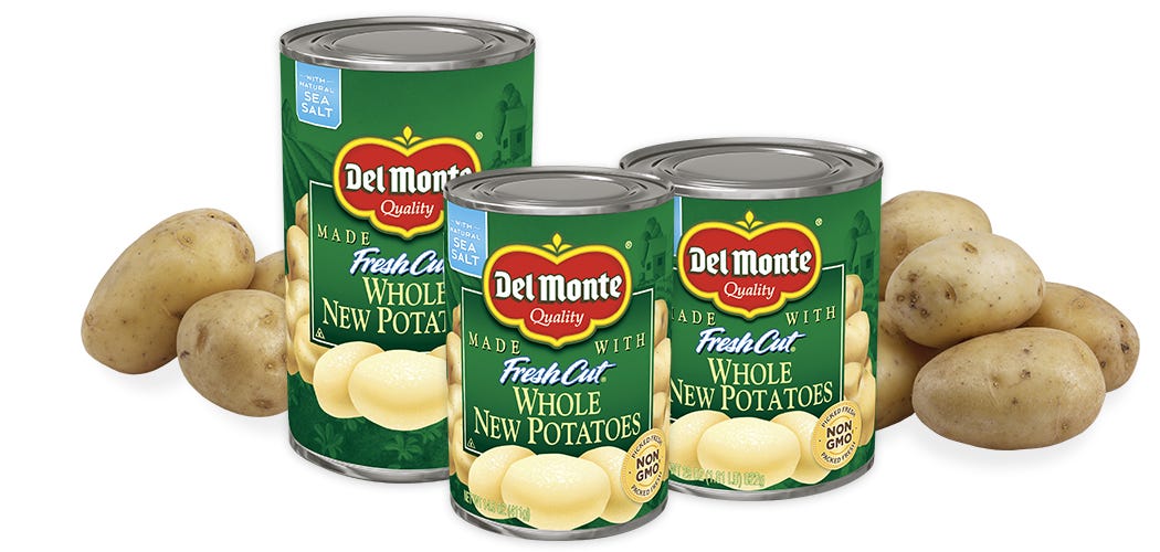 tinned potatoes