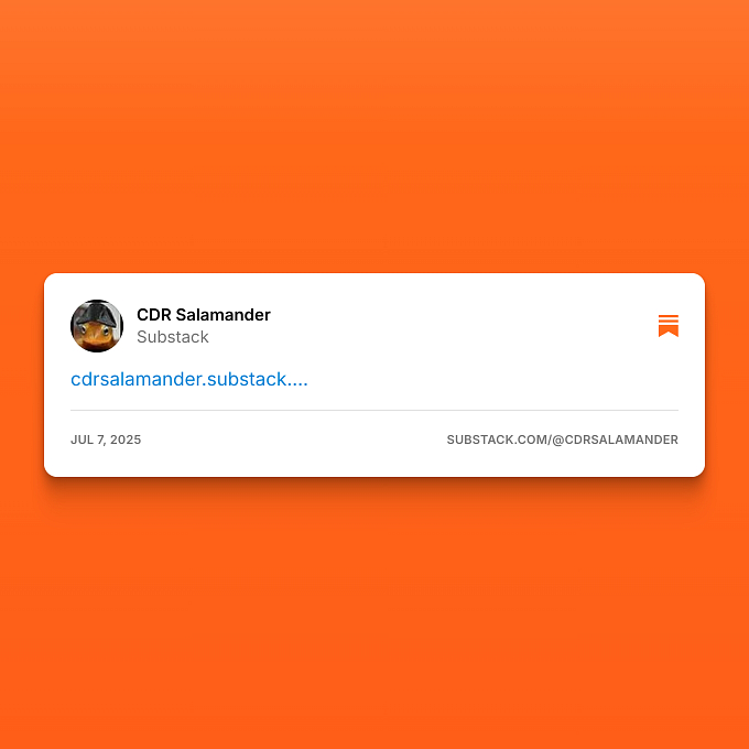 CDR Salamander on Substack: