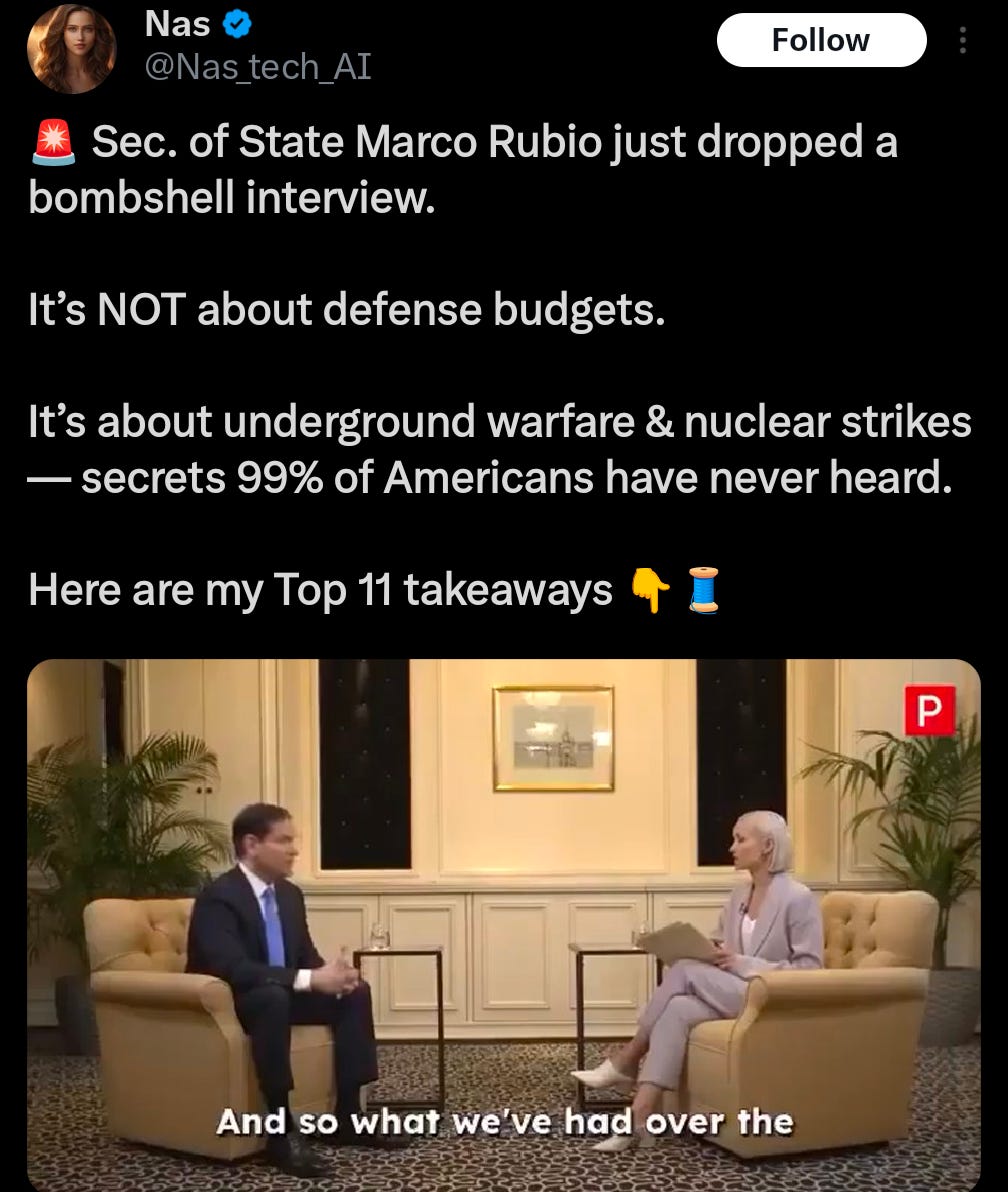 Marco Rubio just dropped a bombshell interview.