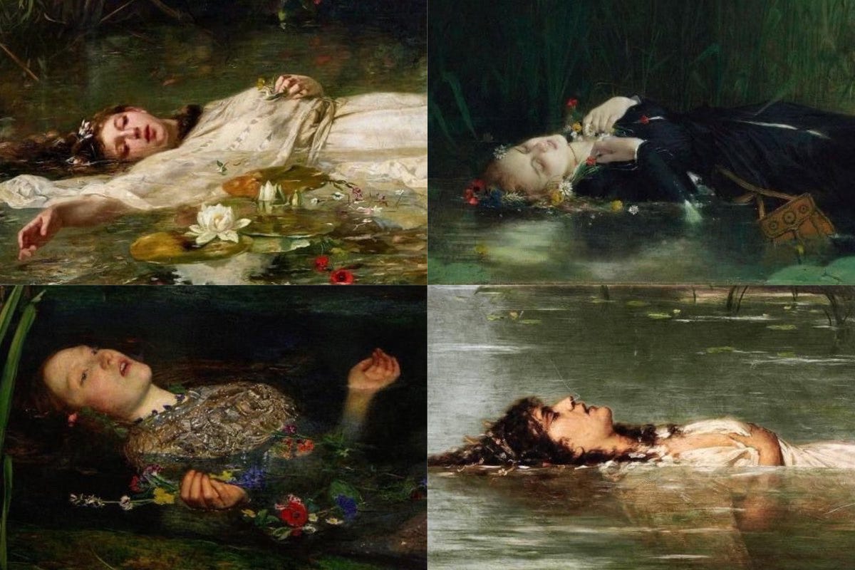 does ophelia drown
