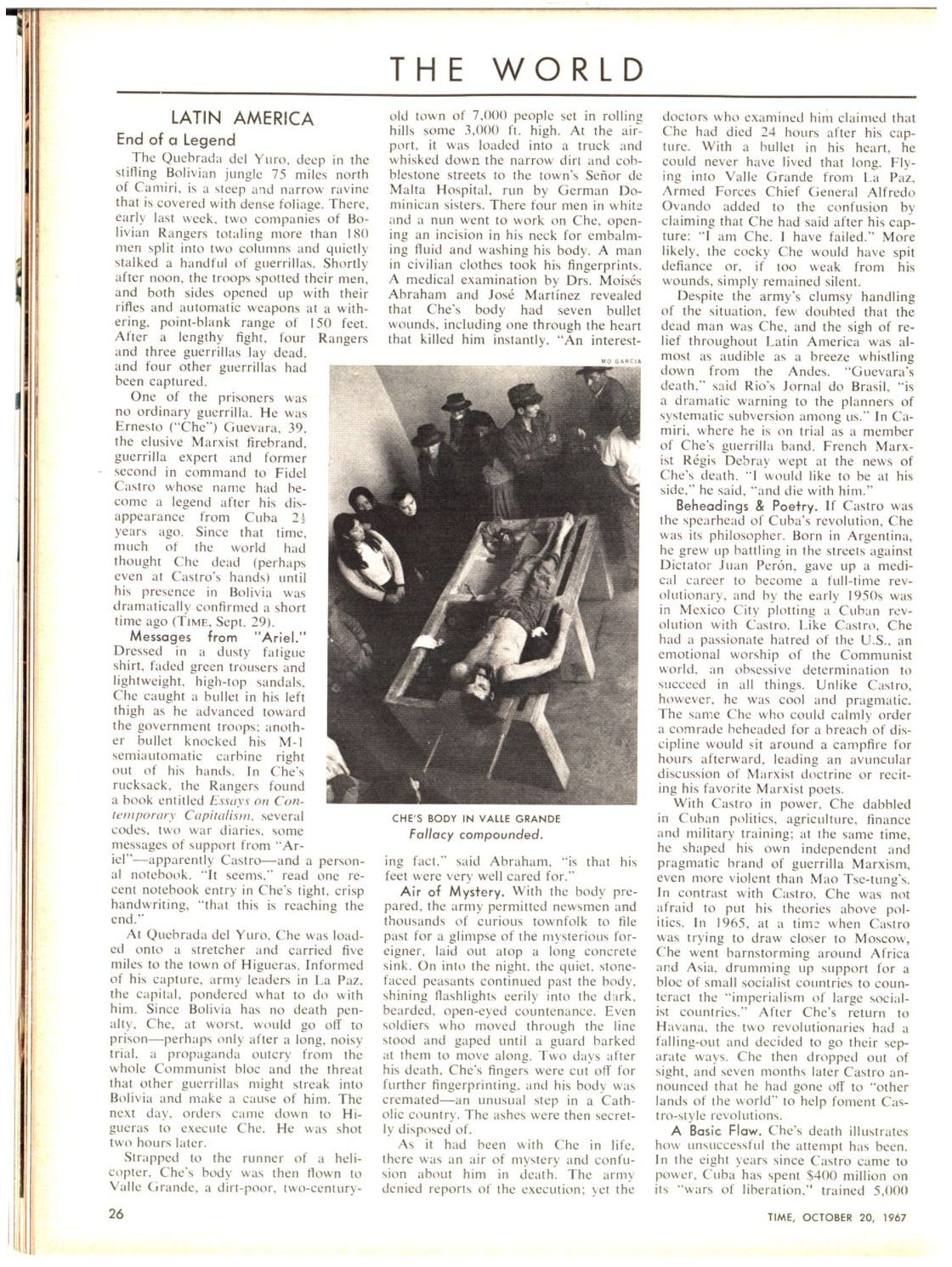 The Corpse of Che Guevara - by Patrick Witty