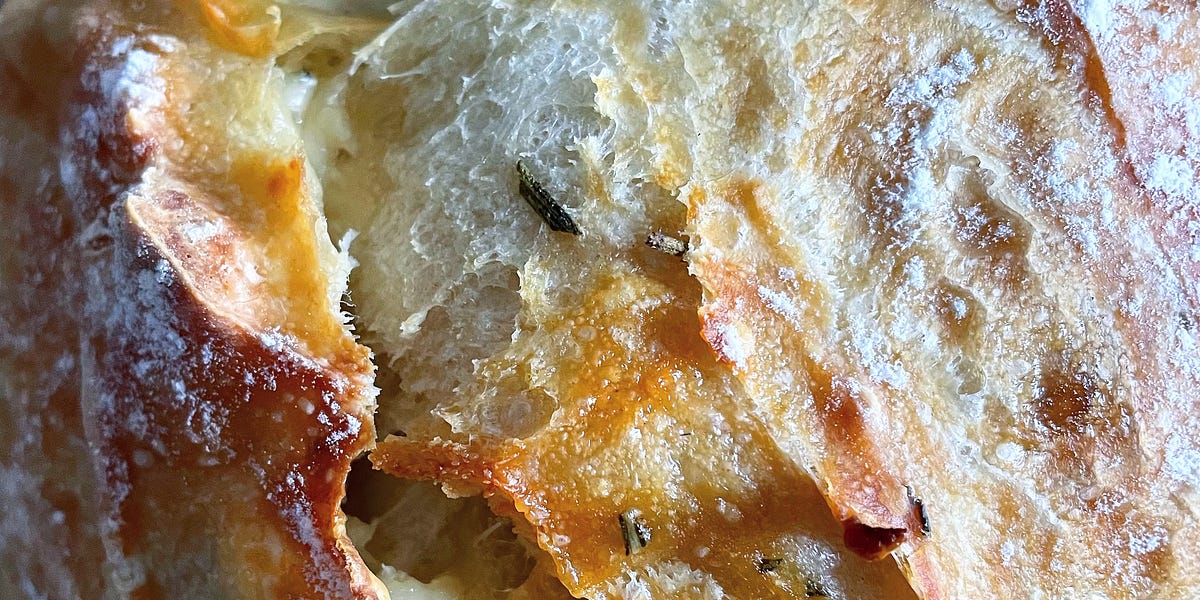 Rosemary Parmesan Artisan Bread - by Kerry Edmonds