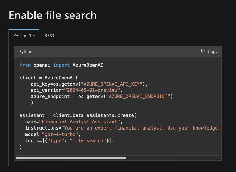 File Search in C# / .NET with Azure OpenAI Service Assistants V2 API