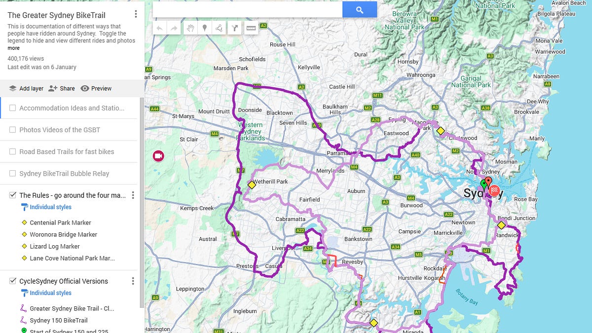 Greater Sydney Bike Trail (GSBT): The 150 and 220km Guides