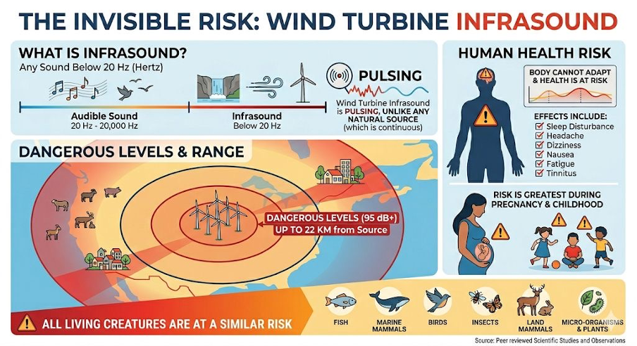 Wind Turbines and Infrasound: the Risks the Authorities Choose to Ignore