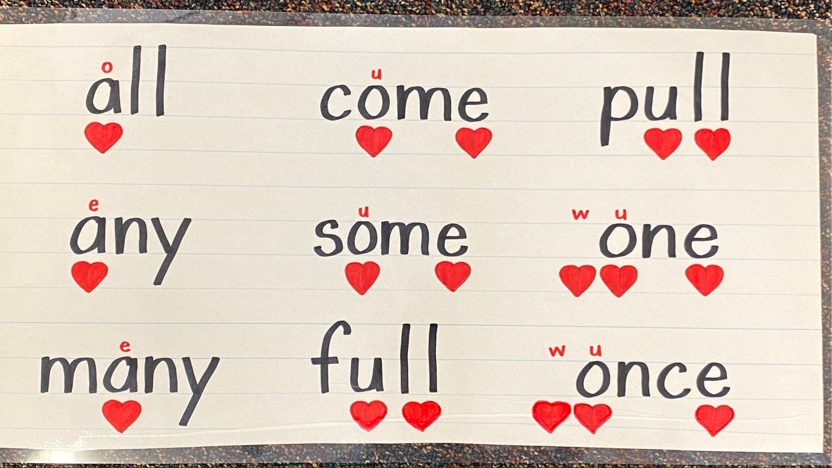 Heart Words - by Randee Bergen - Busy Bee Kindergarten