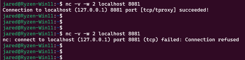 Linux - How to test if a TCP Port is open