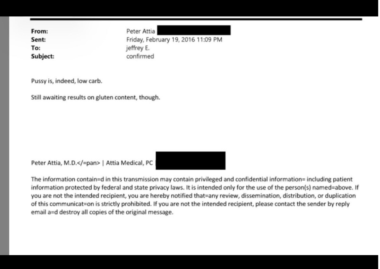 DOJ-Released Files Include Emails Between Dr. Peter Attia and Jeffrey ...