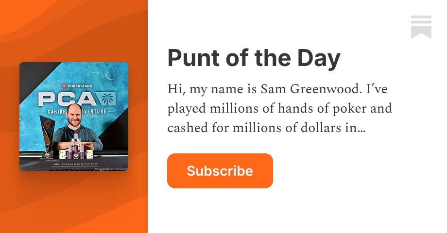 Introducing: Punt of the Day - by Sam Greenwood