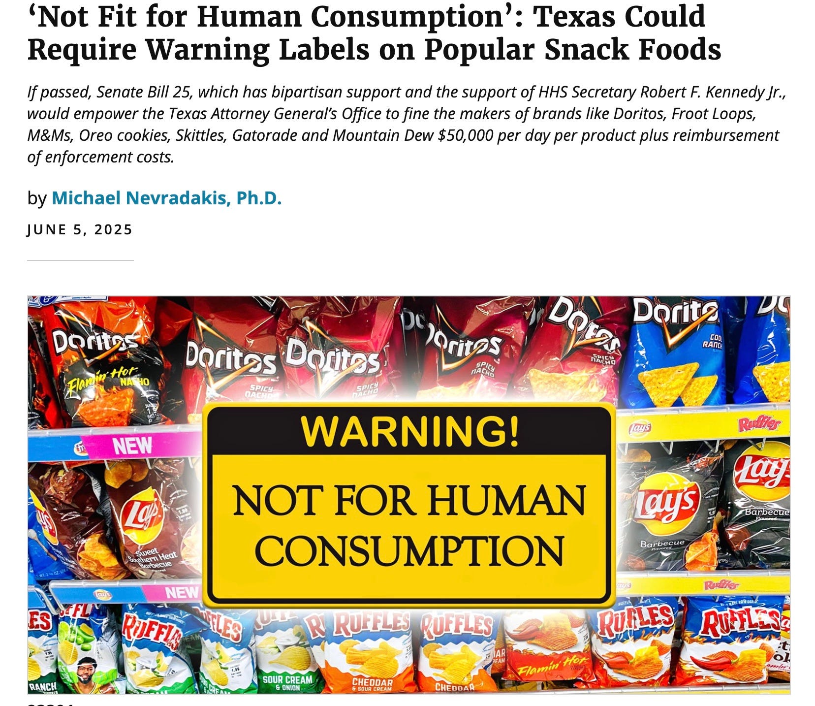 Not Fit for Human Consumption? In TEXAS?! - by Meryl Nass