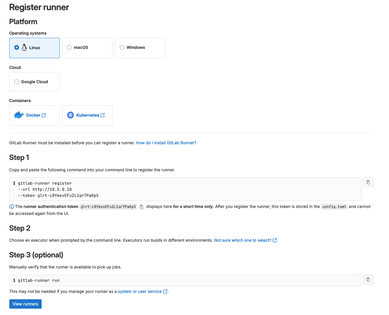 Configuration Gitlab et Gitlab-runner avec Docker