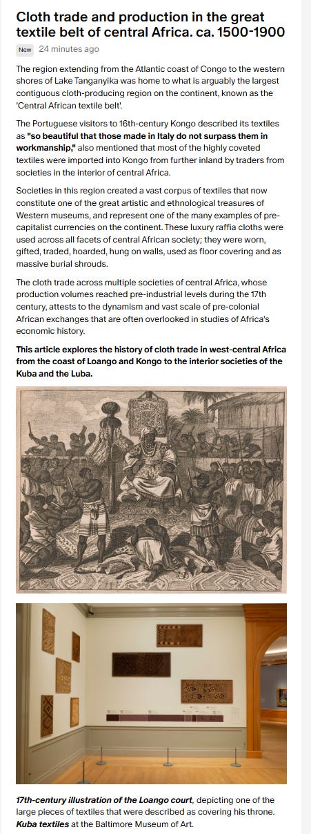 The textile trade of pre-colonial Africa - by isaac Samuel