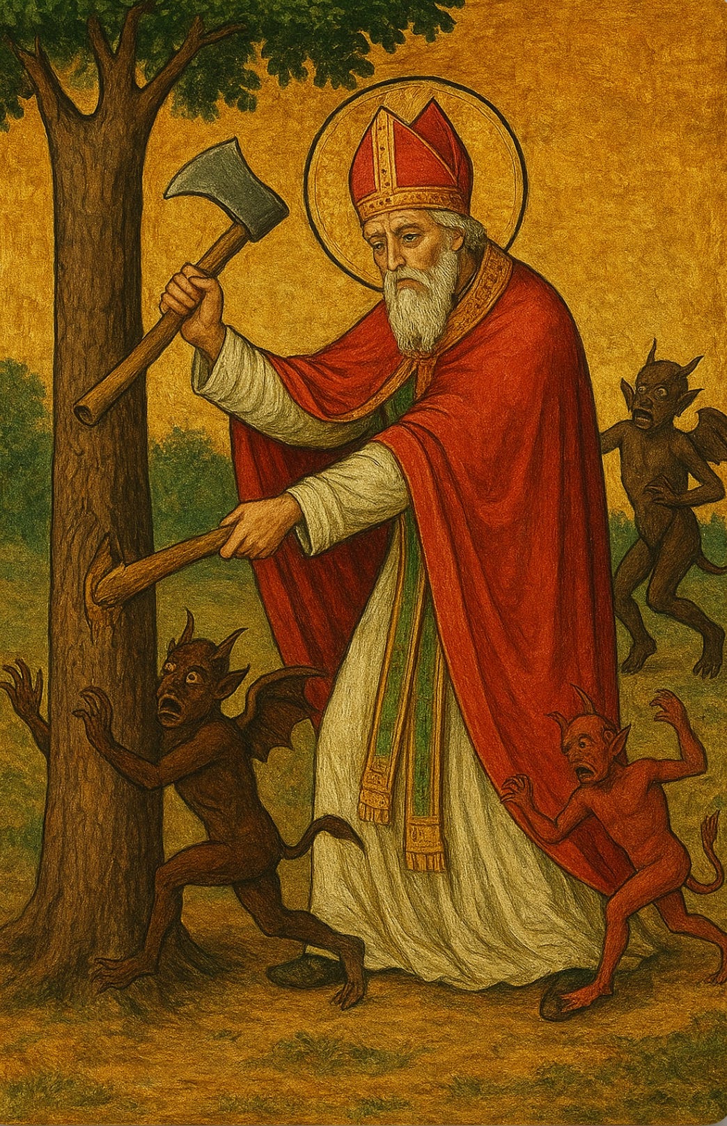 St. Nick Swung His Ax and Demons Fled