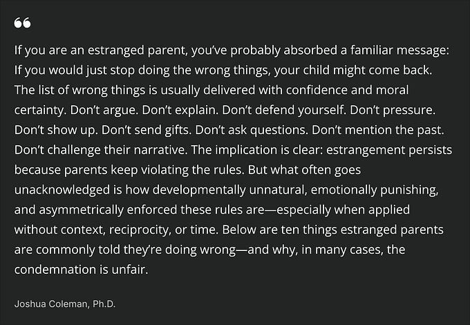 Joshua Coleman, Ph.D. (@joshuacolemanphd): "My newest article “The Top ...