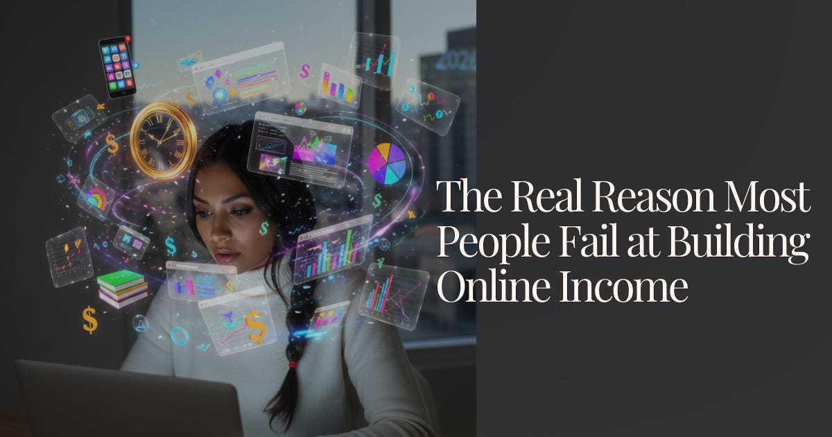The Real Reason Most People Fail at Building Online Income
