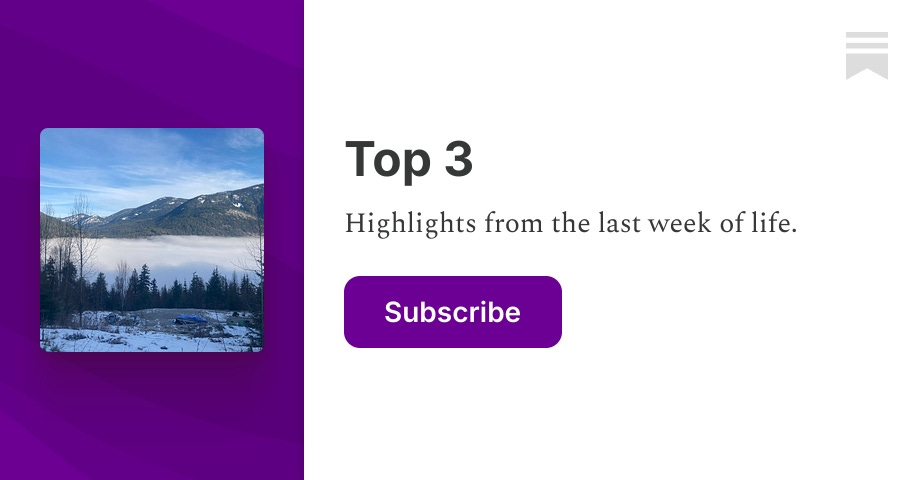 Top 3 | Kris | Substack