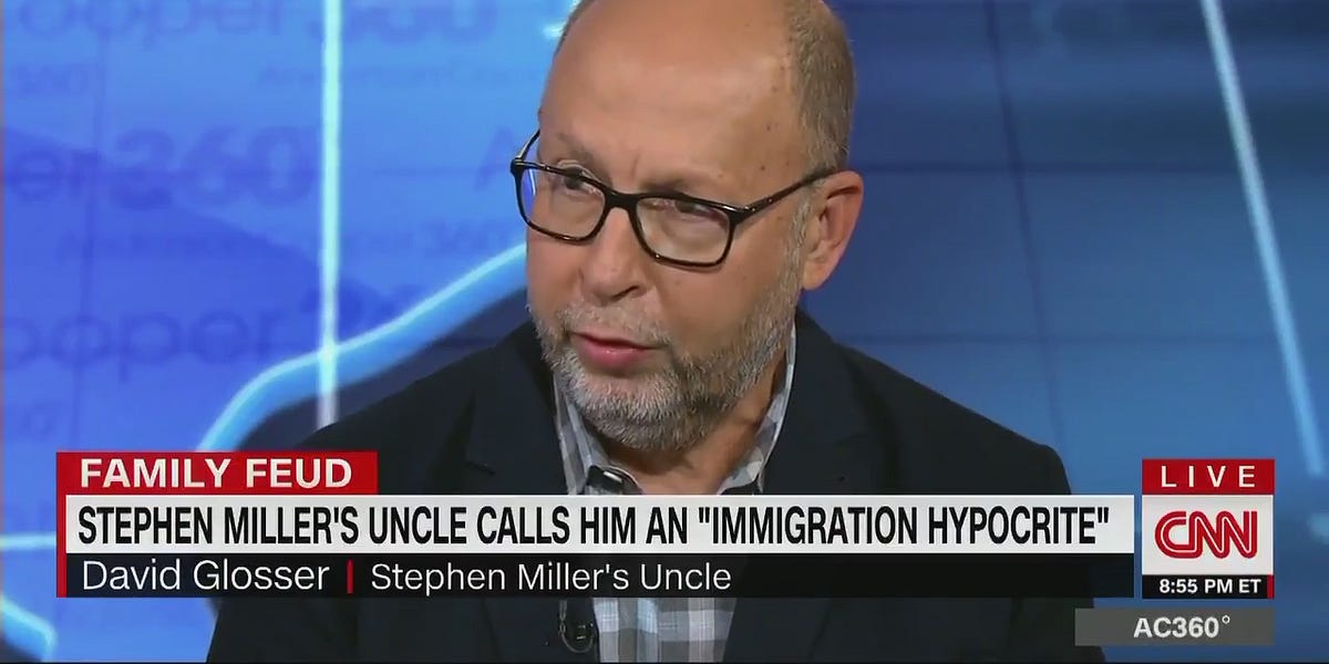 Stephen Miller, AKA the world's worst immigration hypocrit... Says ...