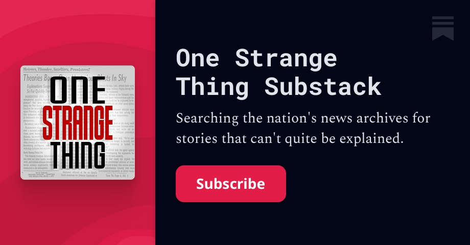 The Owlman - One Strange Thing Substack