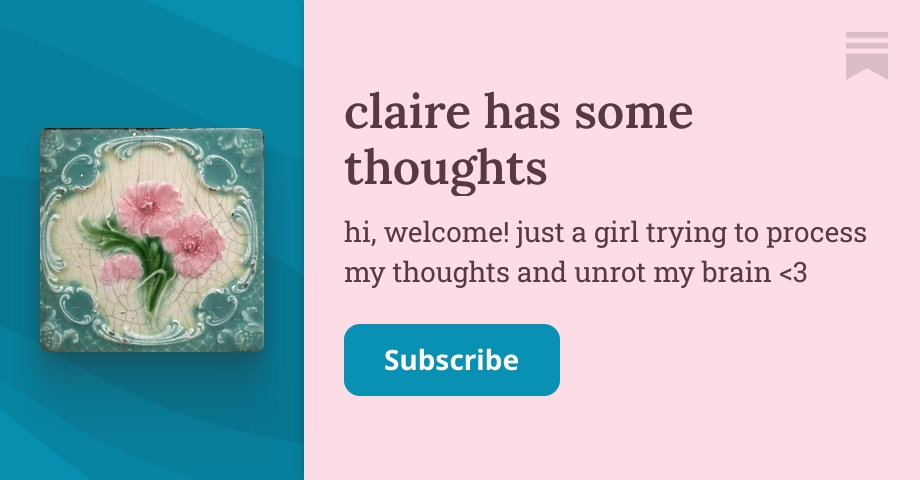 claire’s diary | claire 🦕 | Substack