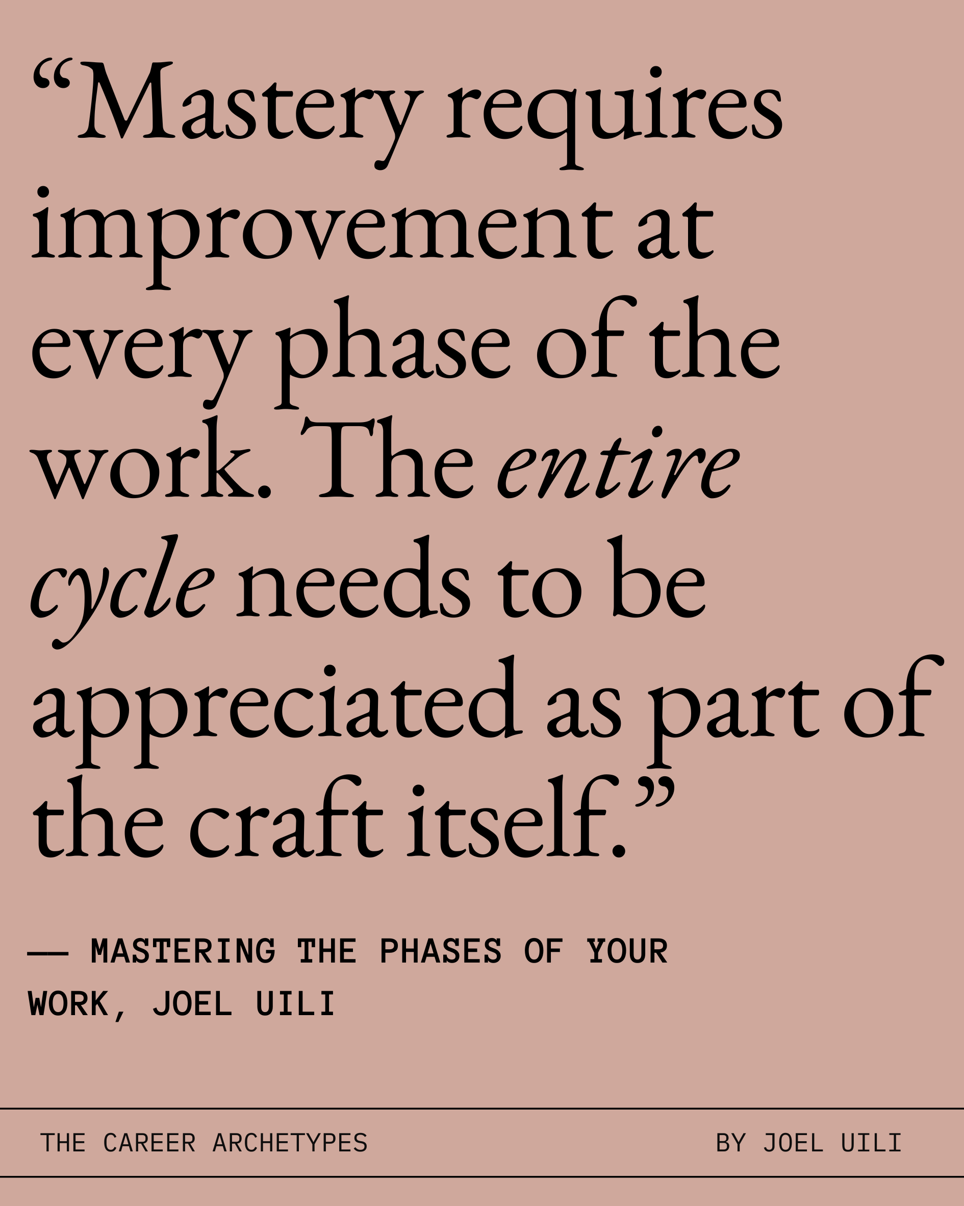 Edition 06: Mastering the phases of your work