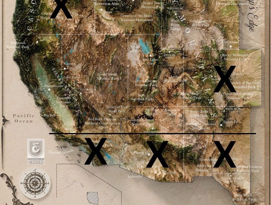 Major Search Areas Eliminated in Justin Posey's Treasure Hunt