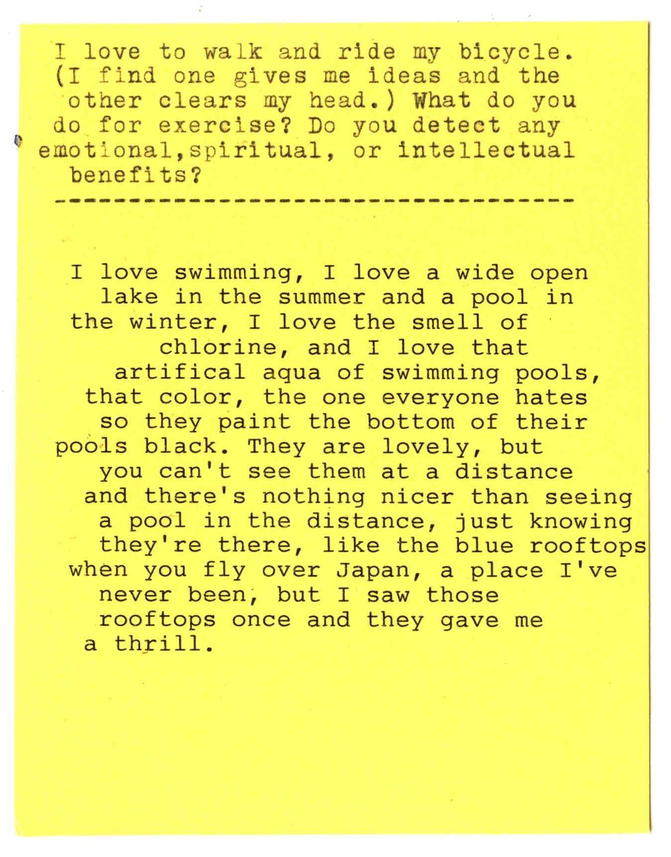 Typewriter interview with Mary Ruefle - Austin Kleon