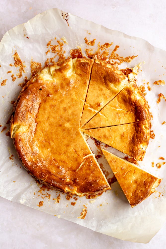Basque-Style Ricotta Cheesecake - by Anna Ramiz