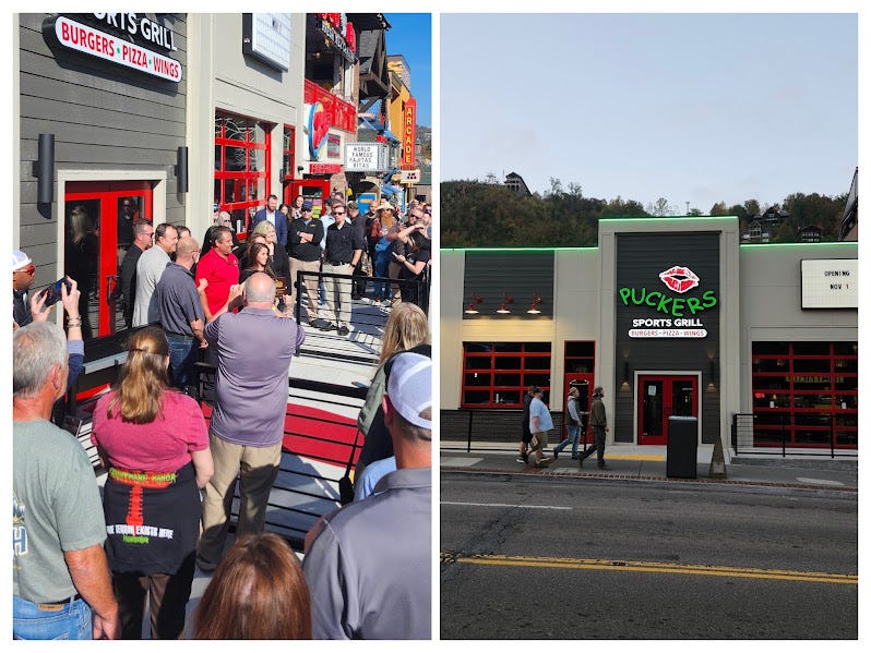 A Grand Opening for the New Puckers Sports Grill in Gatlinburg: My ...