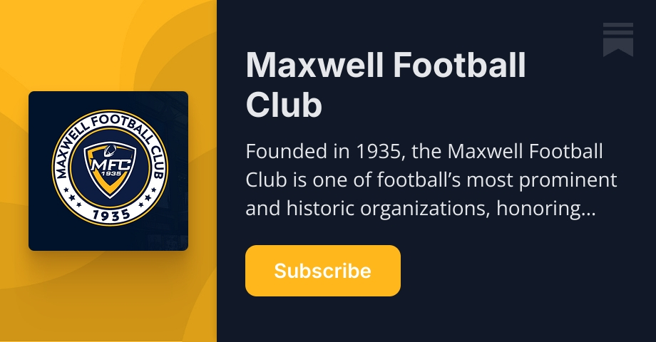 Bert Bell Award - by Dom Amoroso - Maxwell Football Club