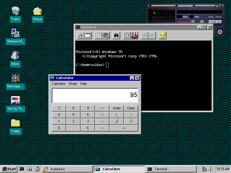 Make Linux look exactly like Windows 95... I mean *exactly*.