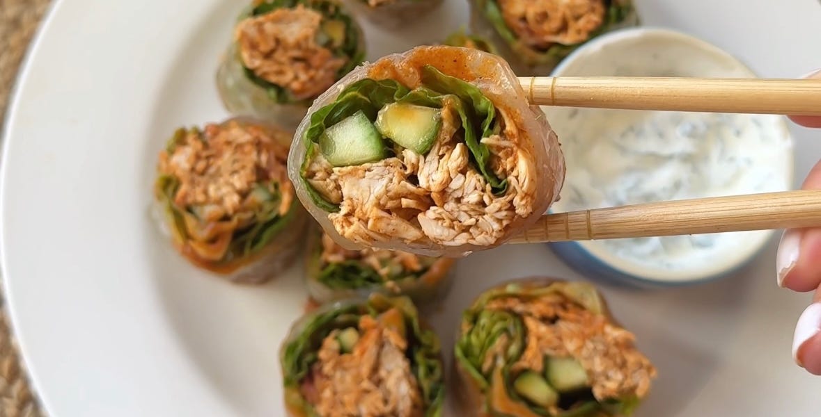 DAY 7: BUTTER CHICKEN RICE PAPER ROLL 🔥