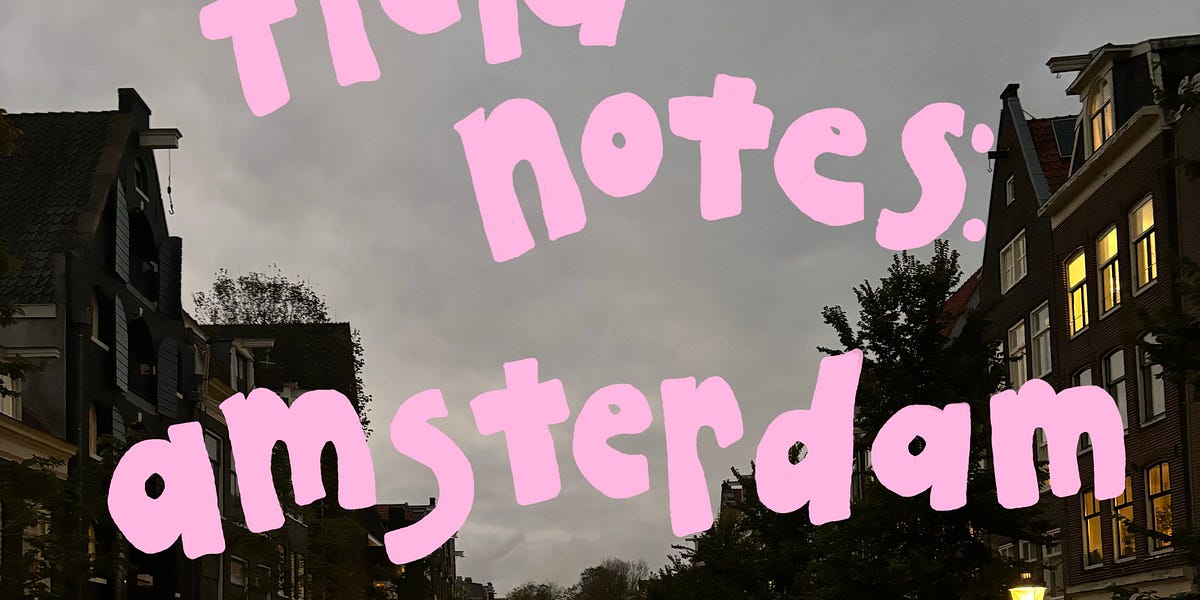 field notes: amsterdam - by alivia - good stuff
