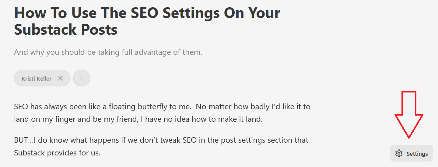 How To Use The SEO Settings On Your Substack Posts