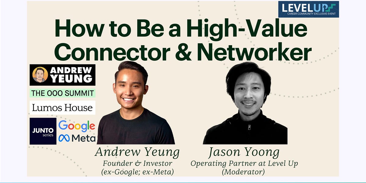 Be a High-Value Connector & Networker