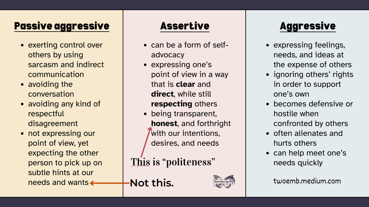 indirectly confronting