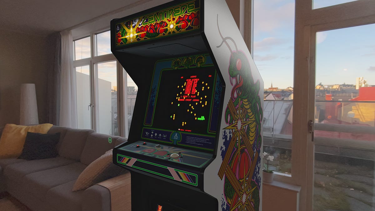 Retrocade turns the Vision Pro into a convincing virtual arcade