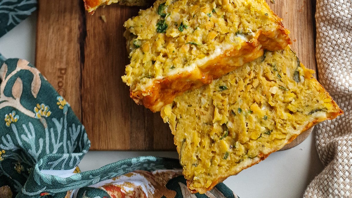 Cheesy Red Lentil & Pesto Loaf - Amy Sheppard Food