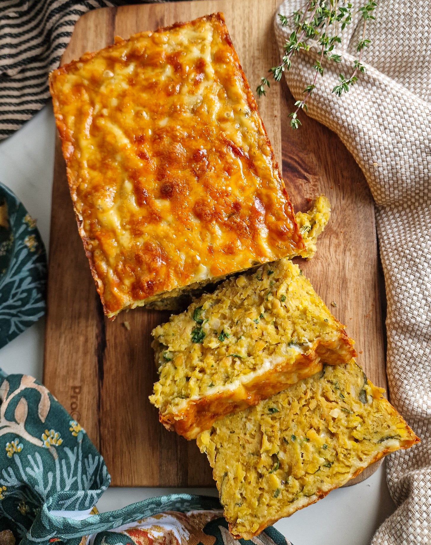 Cheesy Red Lentil & Pesto Loaf - Amy Sheppard Food