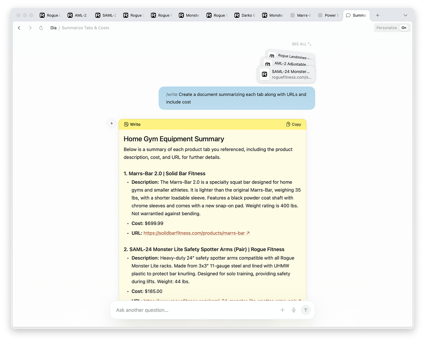 Dia - Chat with your Tabs - by Omar Shahine - OmarKnows AI