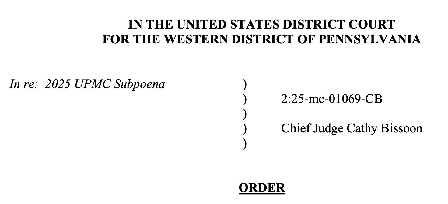 Federal judge in Pittsburgh blocks DOJ's invasive trans care subpoena