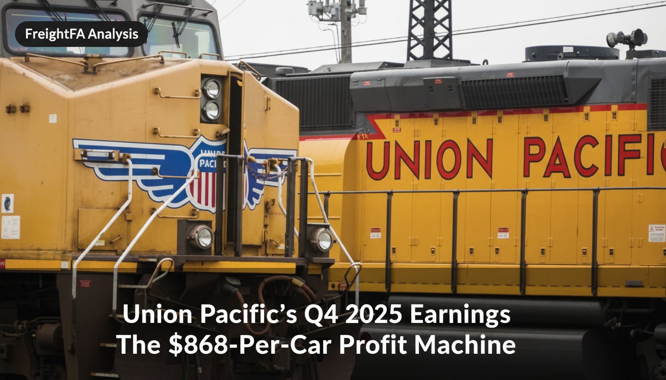 Union Pacific's Q4 2025 Earnings: The $868-Per-Car Profit Machine